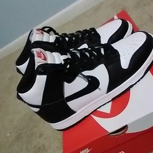 Nike | Shoes | Womens Nike Dink High Black White And University Red ...